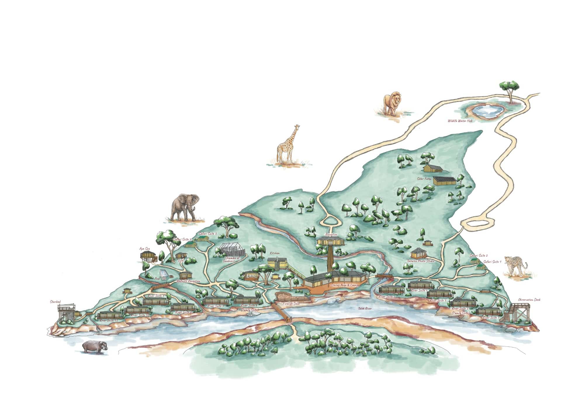 Property Map - Ishara – A luxury tented camp in the Masai Mara